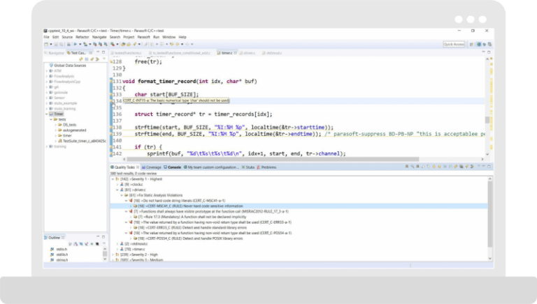 C/C++ Code Checker For Static Analysis - Parasoft Tools